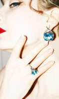 One of a Kind 70ct Topaz and Diamond Croc Drop earrings in 18ct white ...